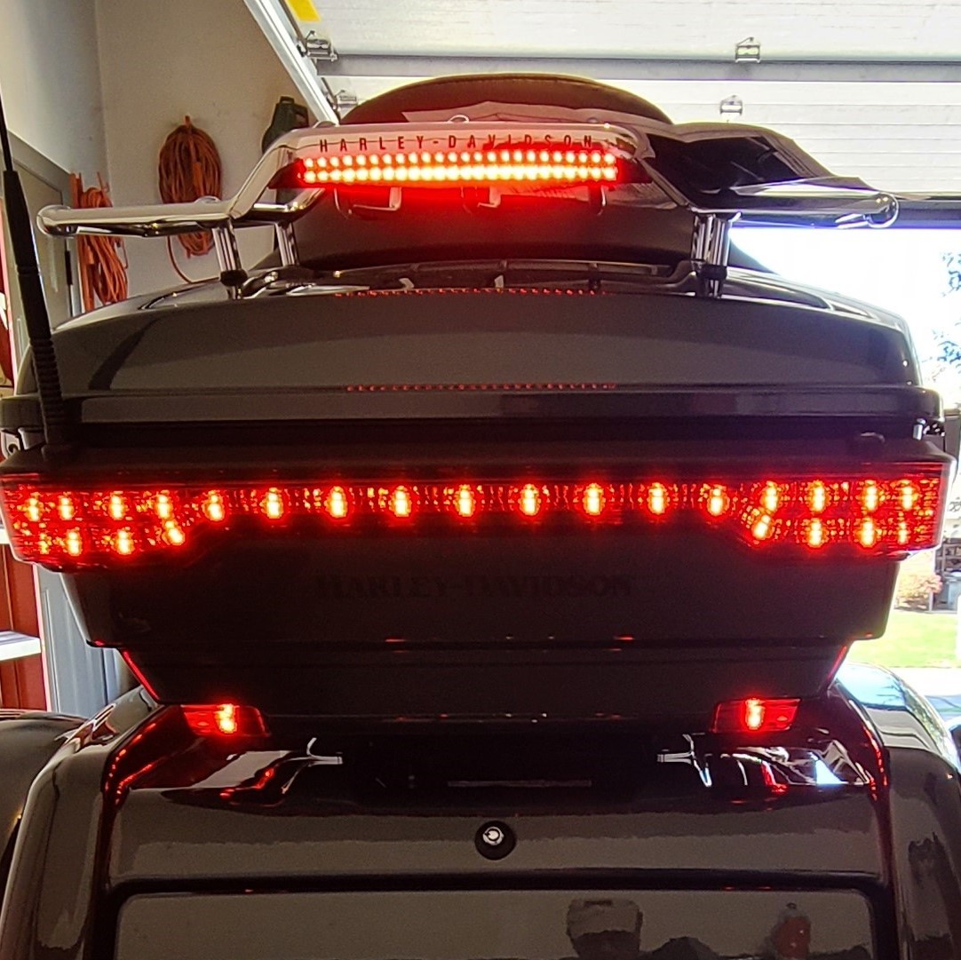 Tour Pak Luggage Rack LED Light Bar