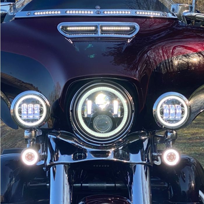 LED Motorcycle Headlights & Passing Lamps - Custom Dynamics