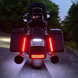 Red Plasma Rods Auxiliary LED Light Bars with Smoked Lens | Custom Dynamics